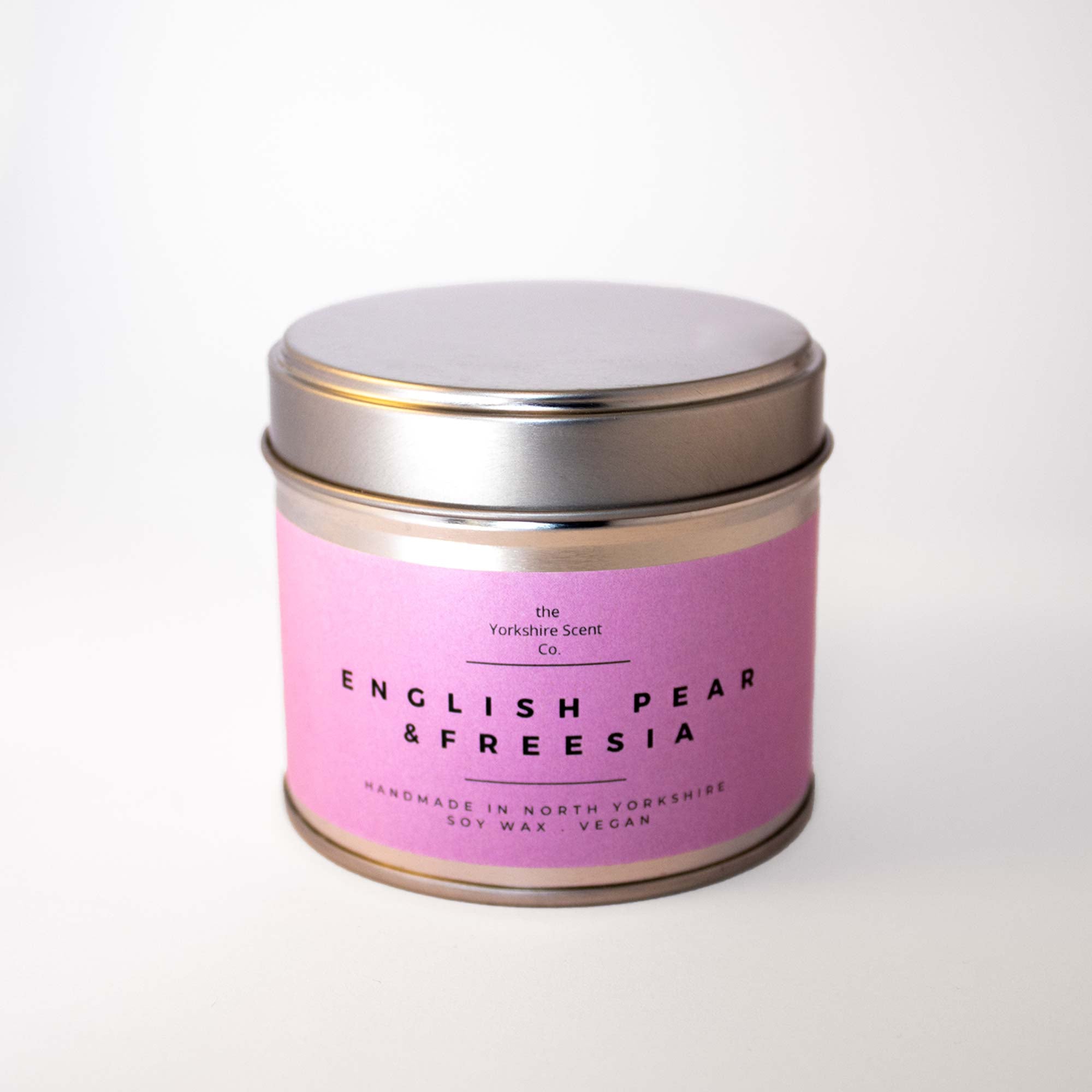 English Pear & Freesia Tin Candle – theYorkshireScentco